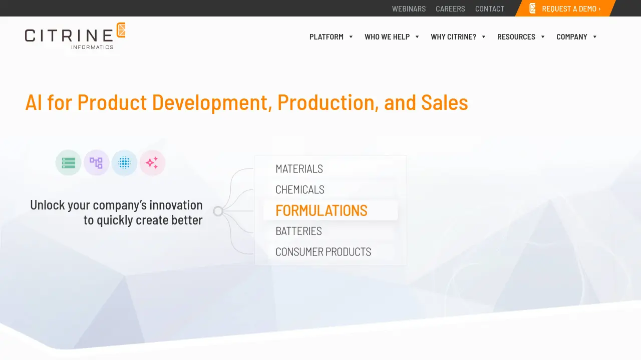 Citrine Informatics - AI for Product Development, Production, and Sales