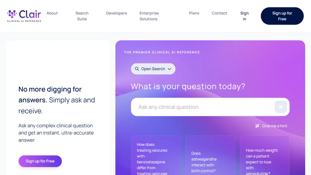 Clair - The Premier Clinical AI Reference