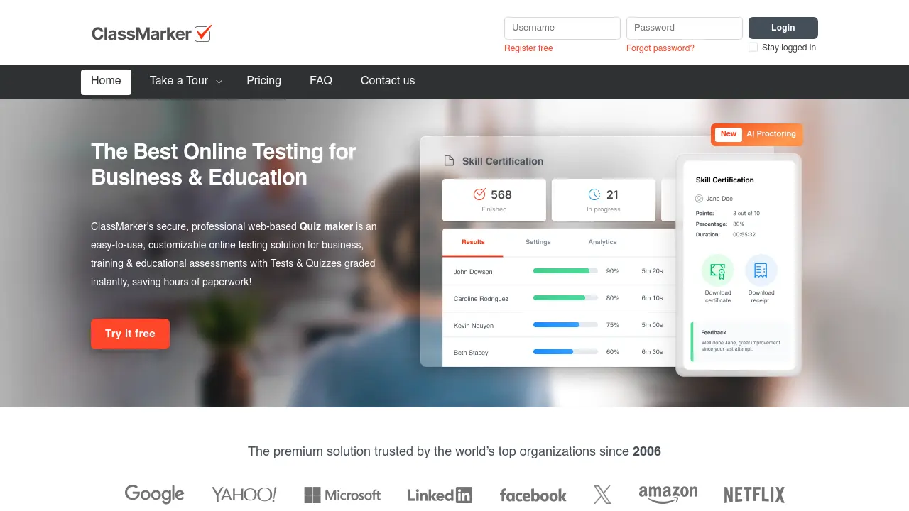 ClassMarker - Secure Online Quiz Maker for Business & Education