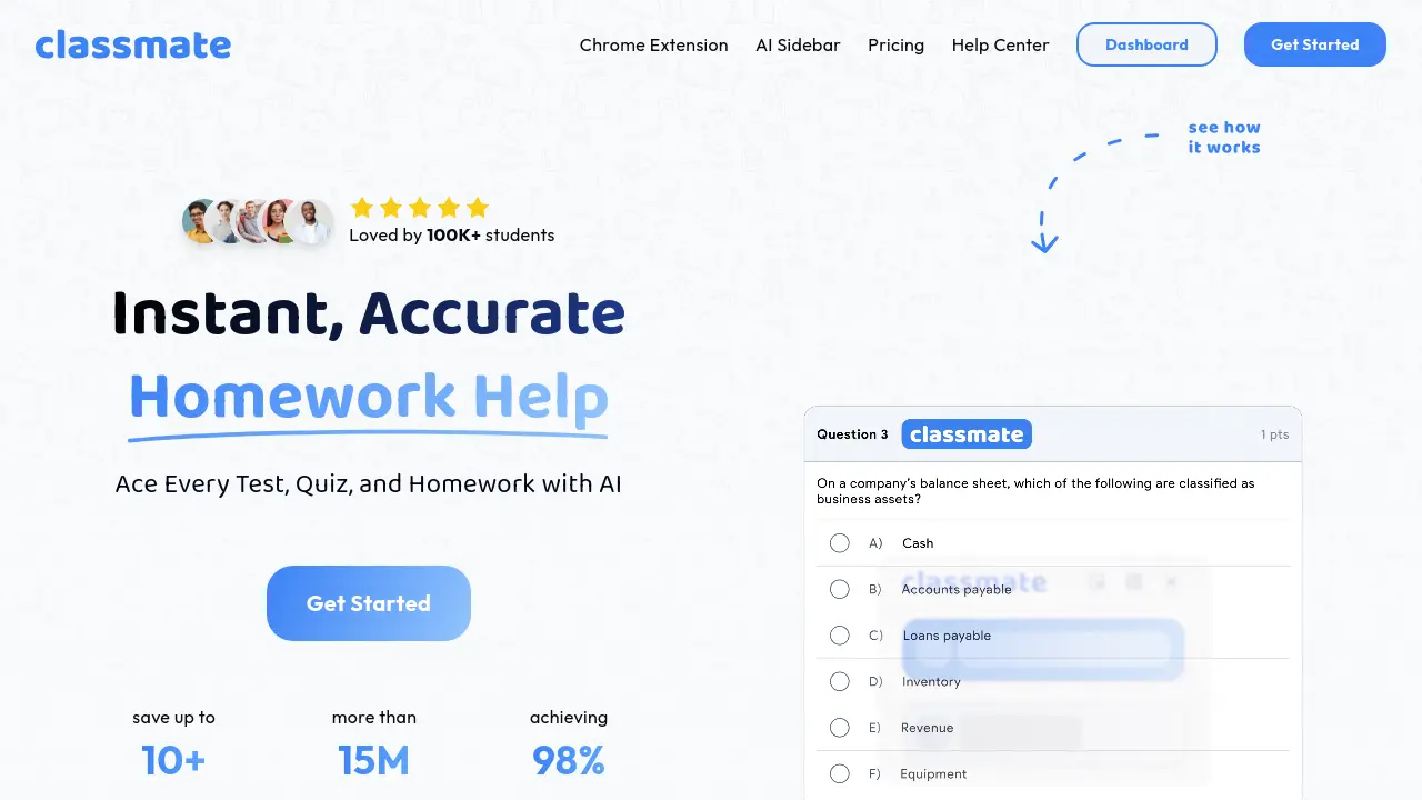 Classmate - 24/7 AI Tutoring and Homework Help for All Subjects