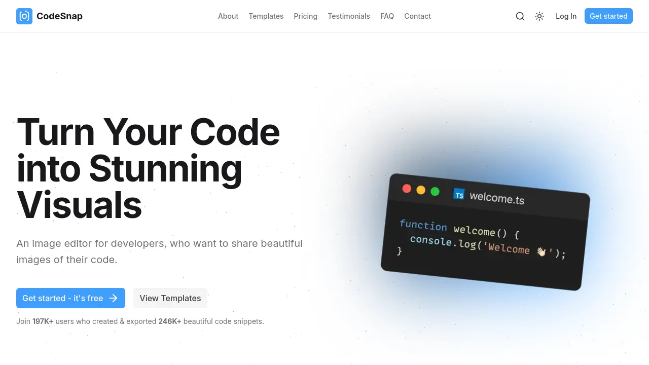 CodeSnap - Turn Your Code into Stunning Visuals