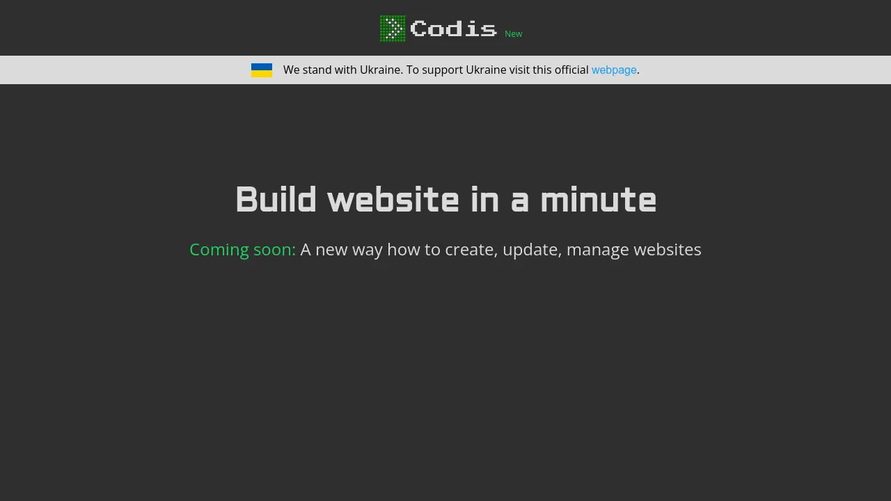Codis - Build websites in a minute