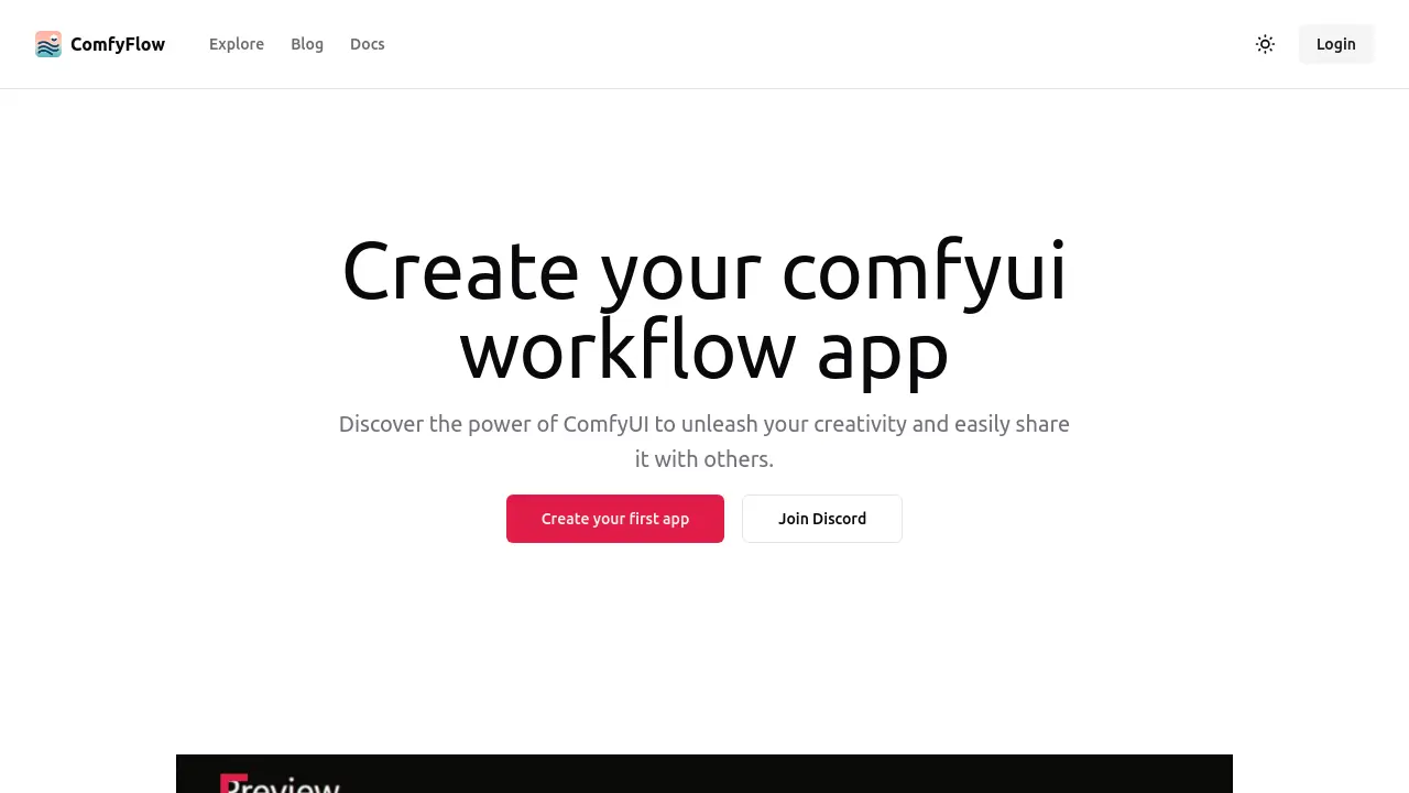 ComfyFlow - Transform ComfyUI workflows into shareable web applications ...