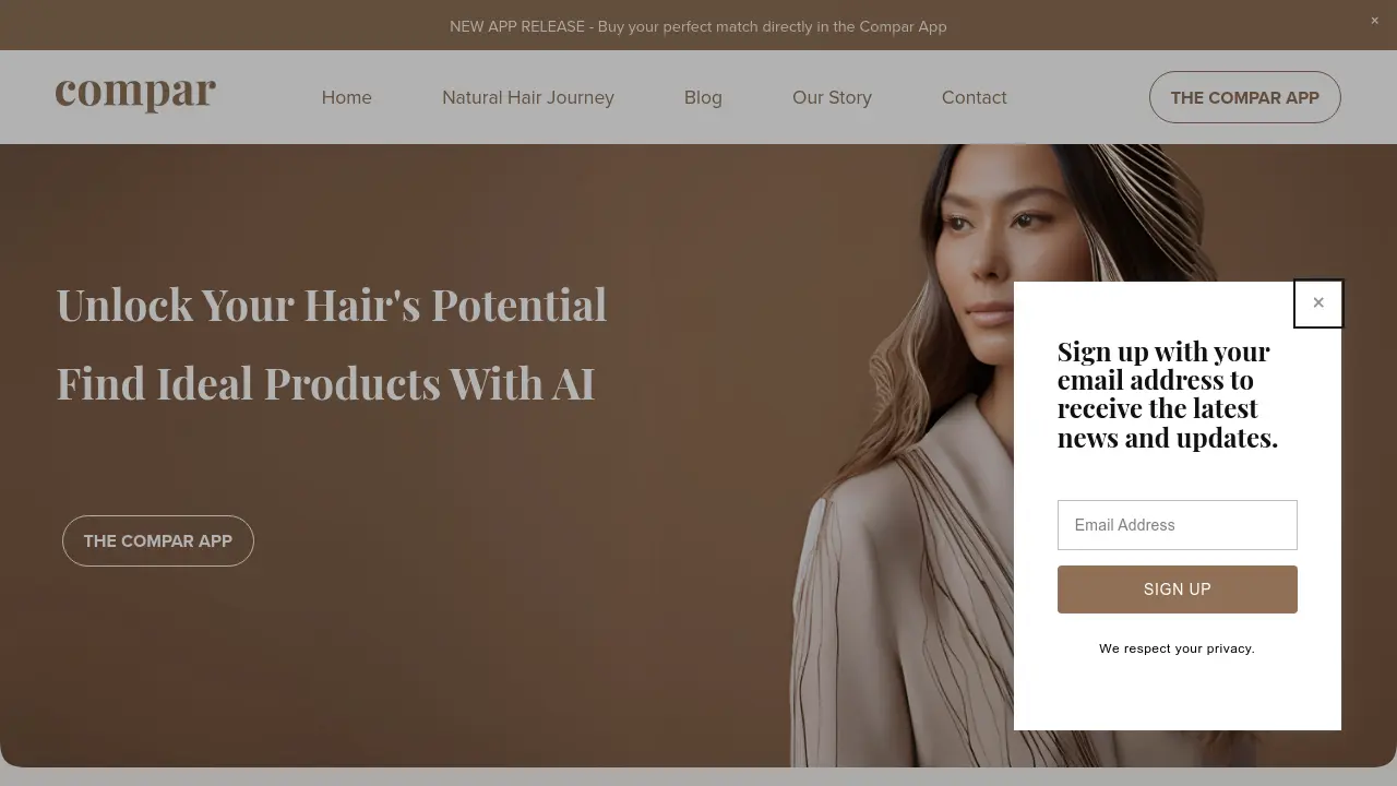 Compar App - Find Ideal Hair Products With AI