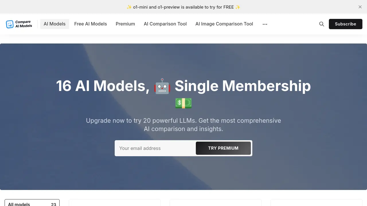 Compare AI Models - AI Model Comparison Tool