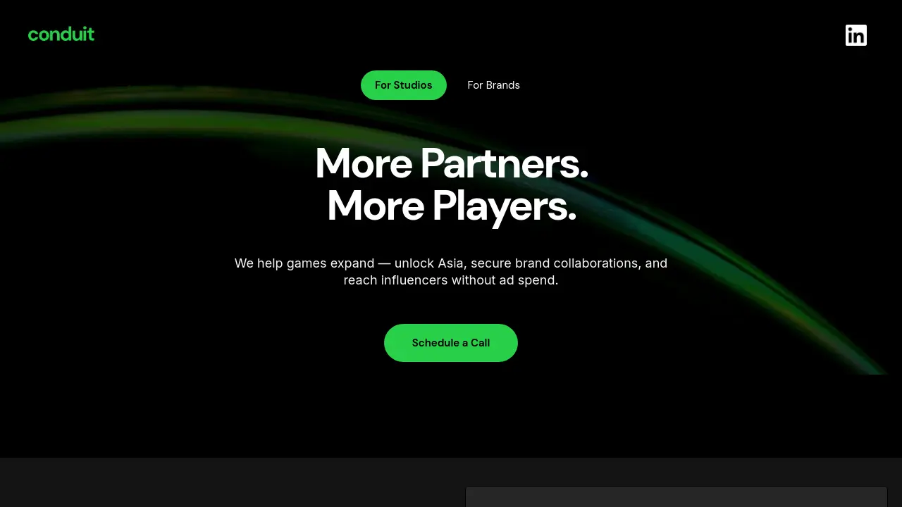 conduit.gg - Connect with Qualified Game Studios Instantly