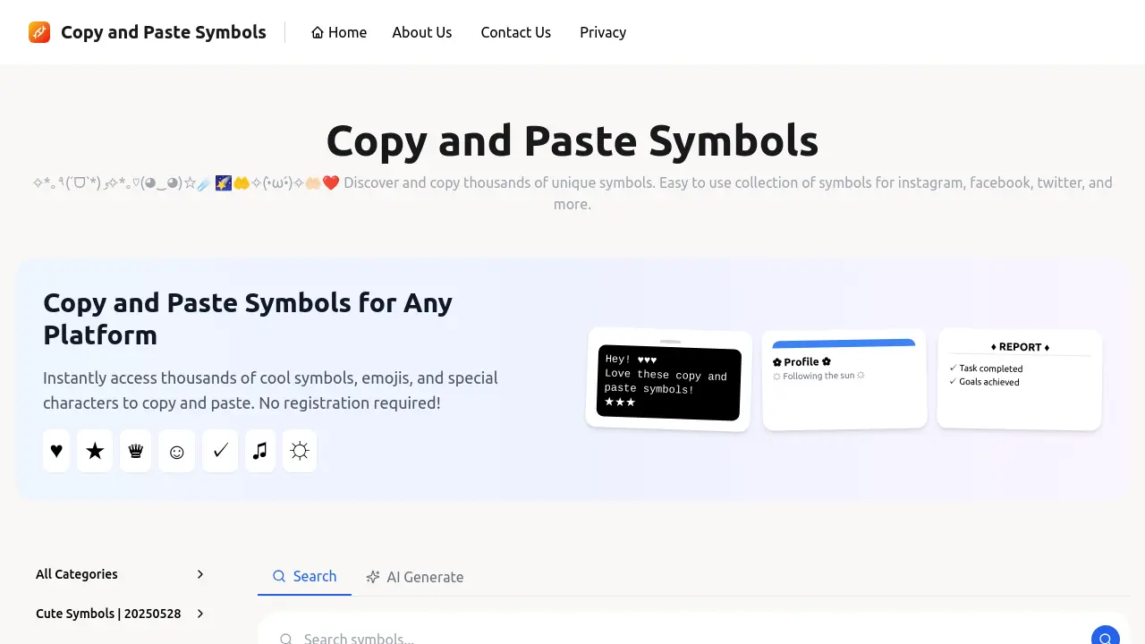Copy and Paste Symbols - Discover and copy thousands of unique symbols ...