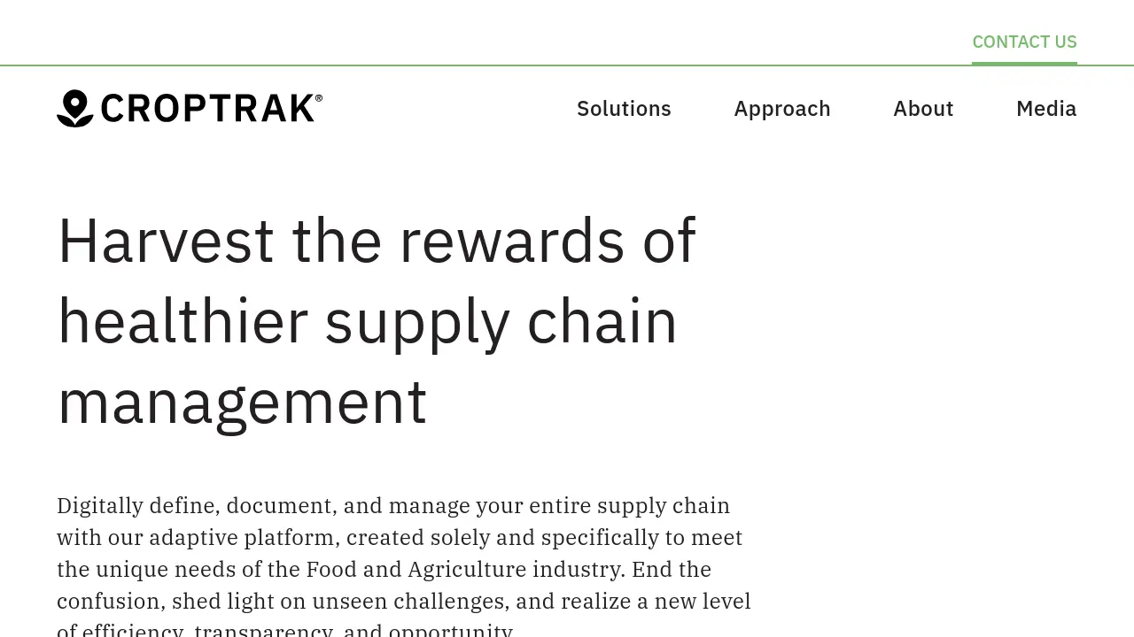 CropTrak - Adaptive Supply Chain Management for Food and Agriculture