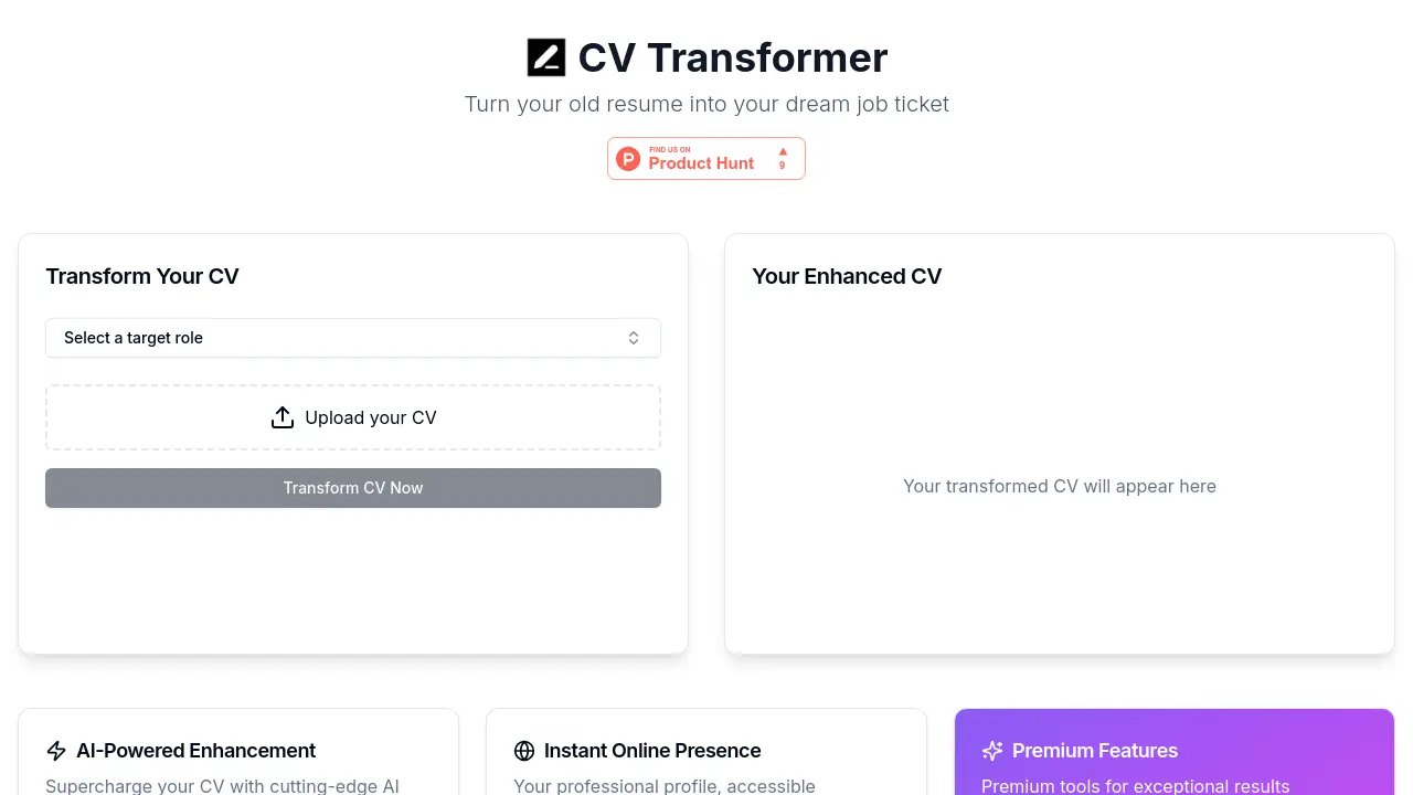 CV Transformer - Turn your old resume into your dream job ticket