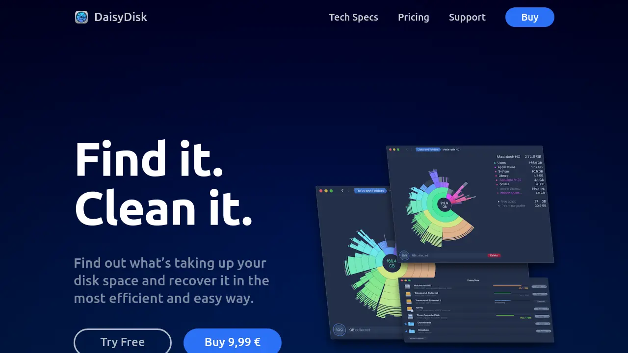 DaisyDisk - Visual Disk Space Analyzer for Mac