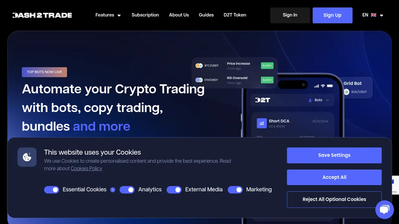 Dash 2 Trade - Automate Your Crypto Trading with Bots, Copy Trading ...