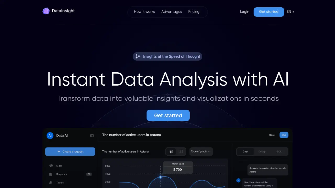 DataInsight - Instant Data Analysis with AI
