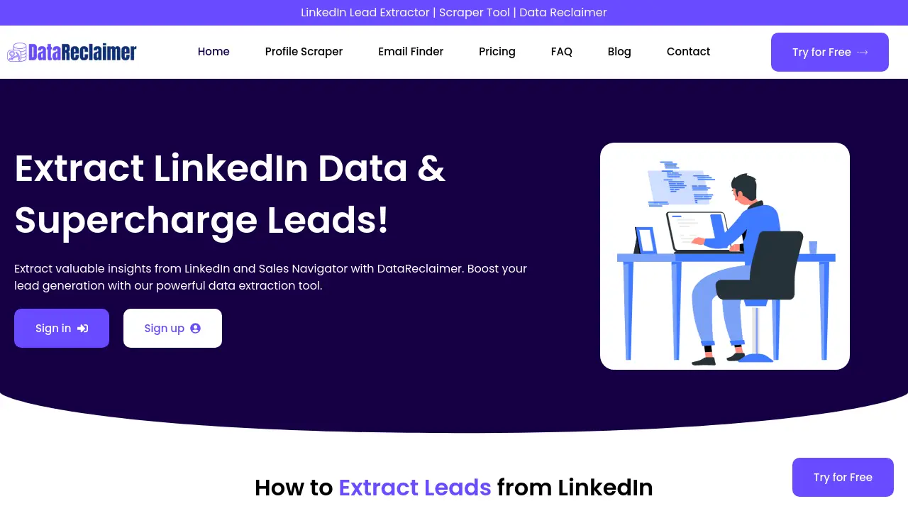 DataReclaimer - Extract LinkedIn Data & Supercharge Leads