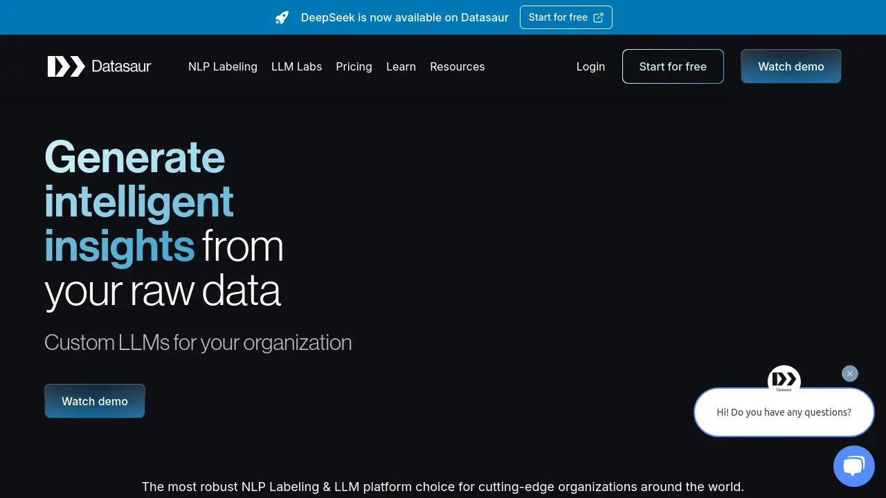Datasaur - Robust NLP Labeling & LLM Platform for AI Development