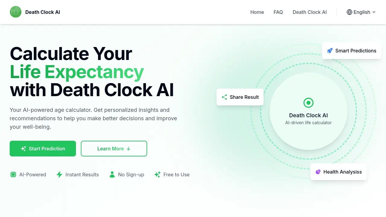 Death Clock AI - Your AI-powered age calculator.