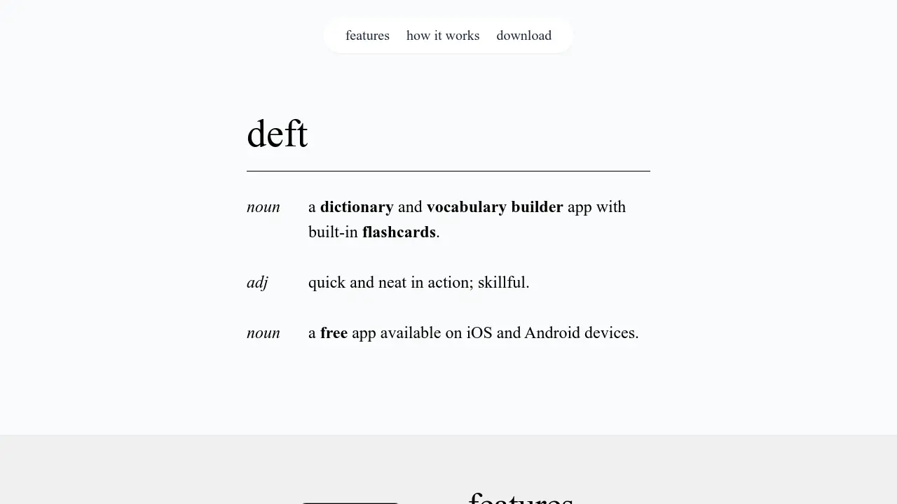 Deft - Offline Dictionary and Vocabulary Builder with Flashcards