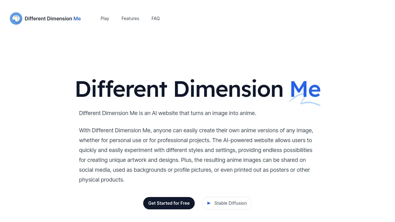 Different Dimension Me - Transform any image into an anime masterpiece