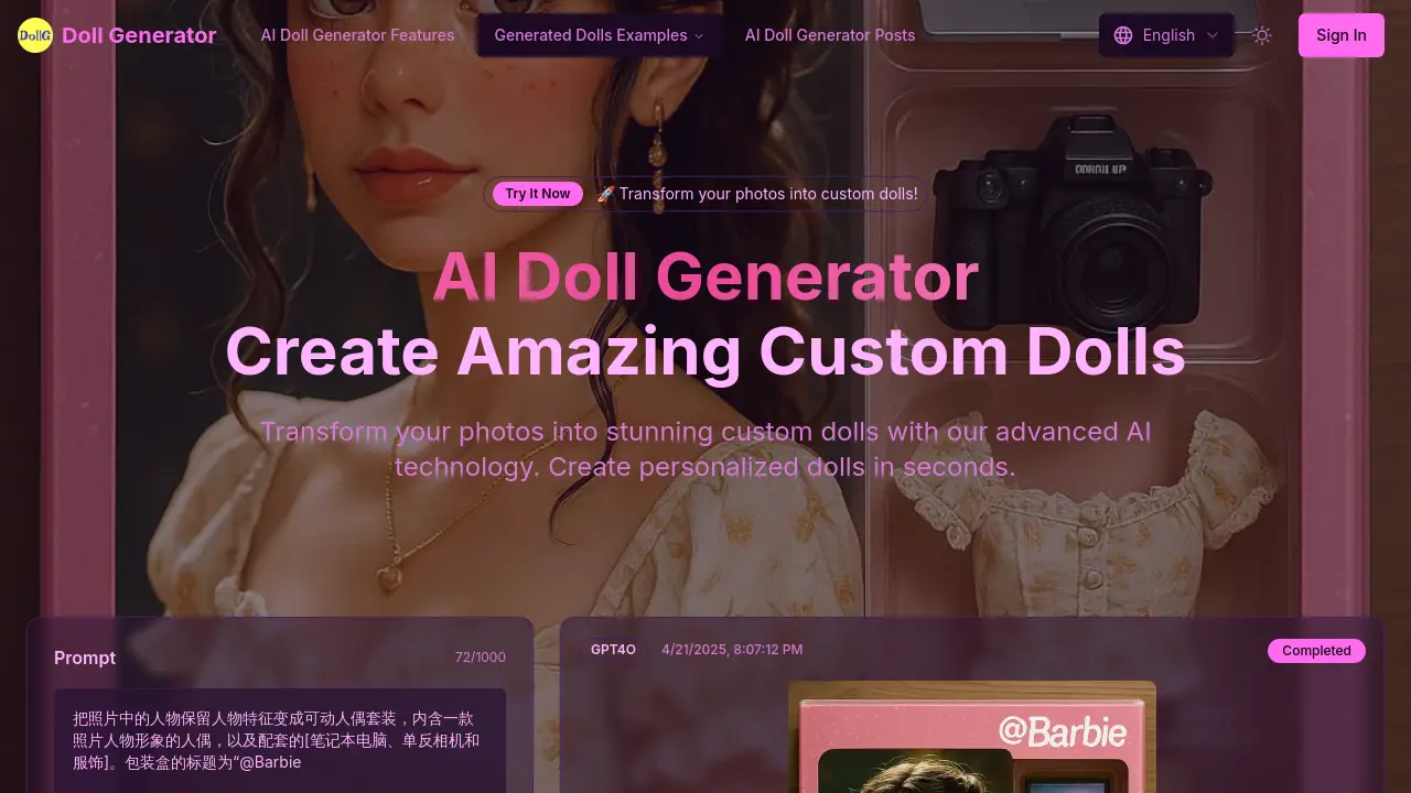 Doll Generator - Transform your photos into amazing custom dolls using ...