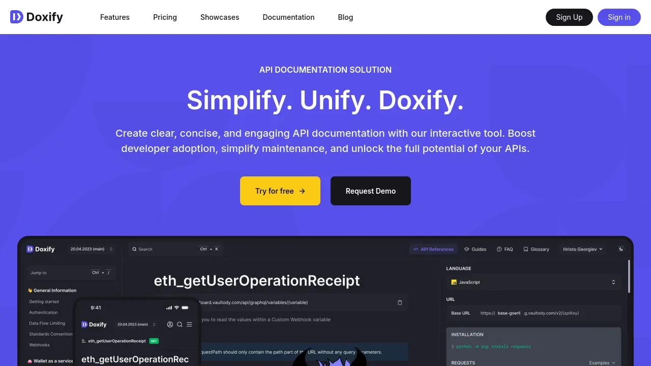 Doxify - Interactive API Documentation Solution for Seamless Integration