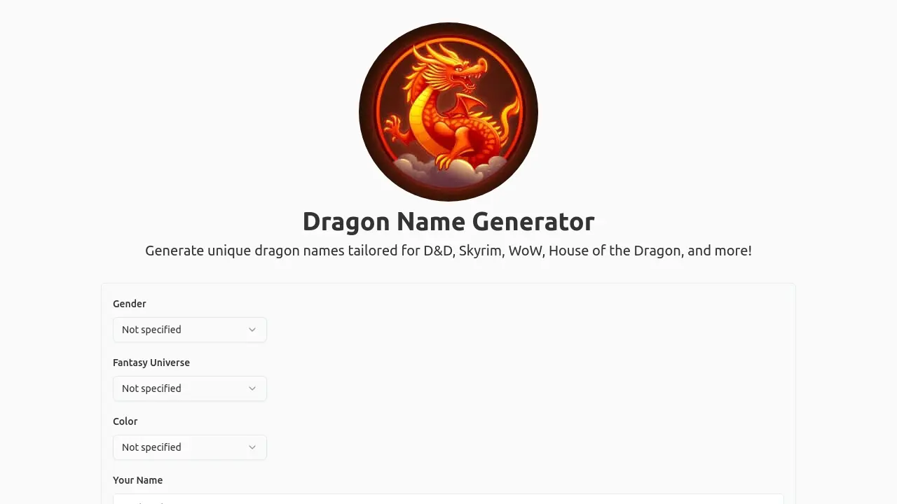 Dragon Name Generator - Generate unique dragon names tailored for D&D ...