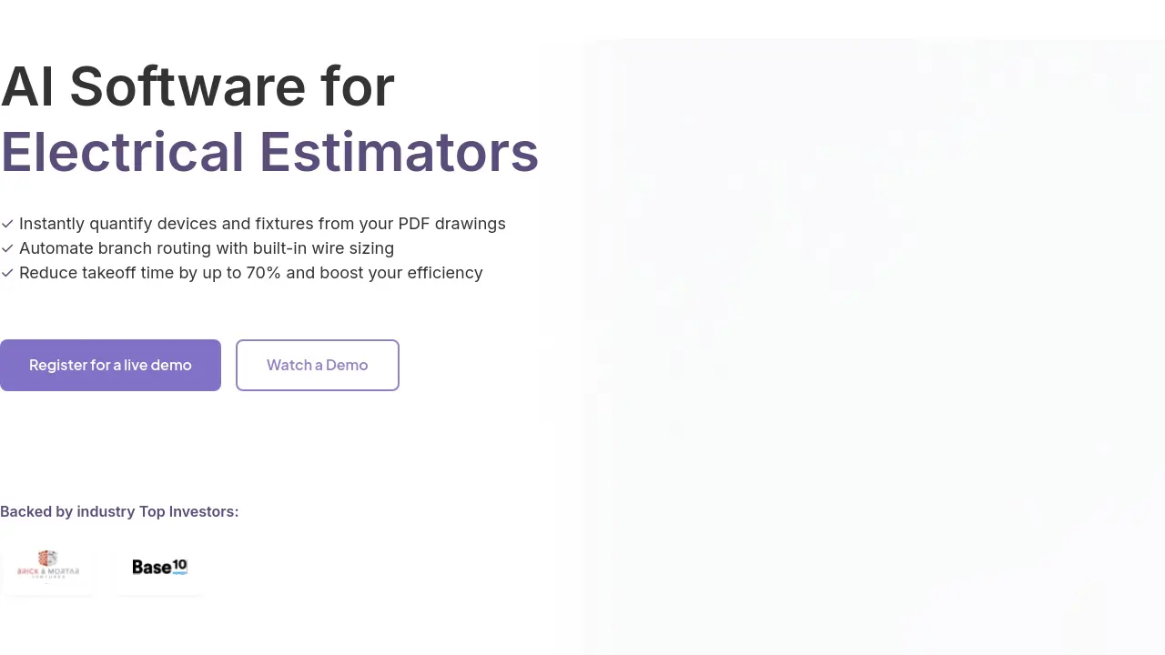 Drawer AI - AI Software for Electrical Estimators