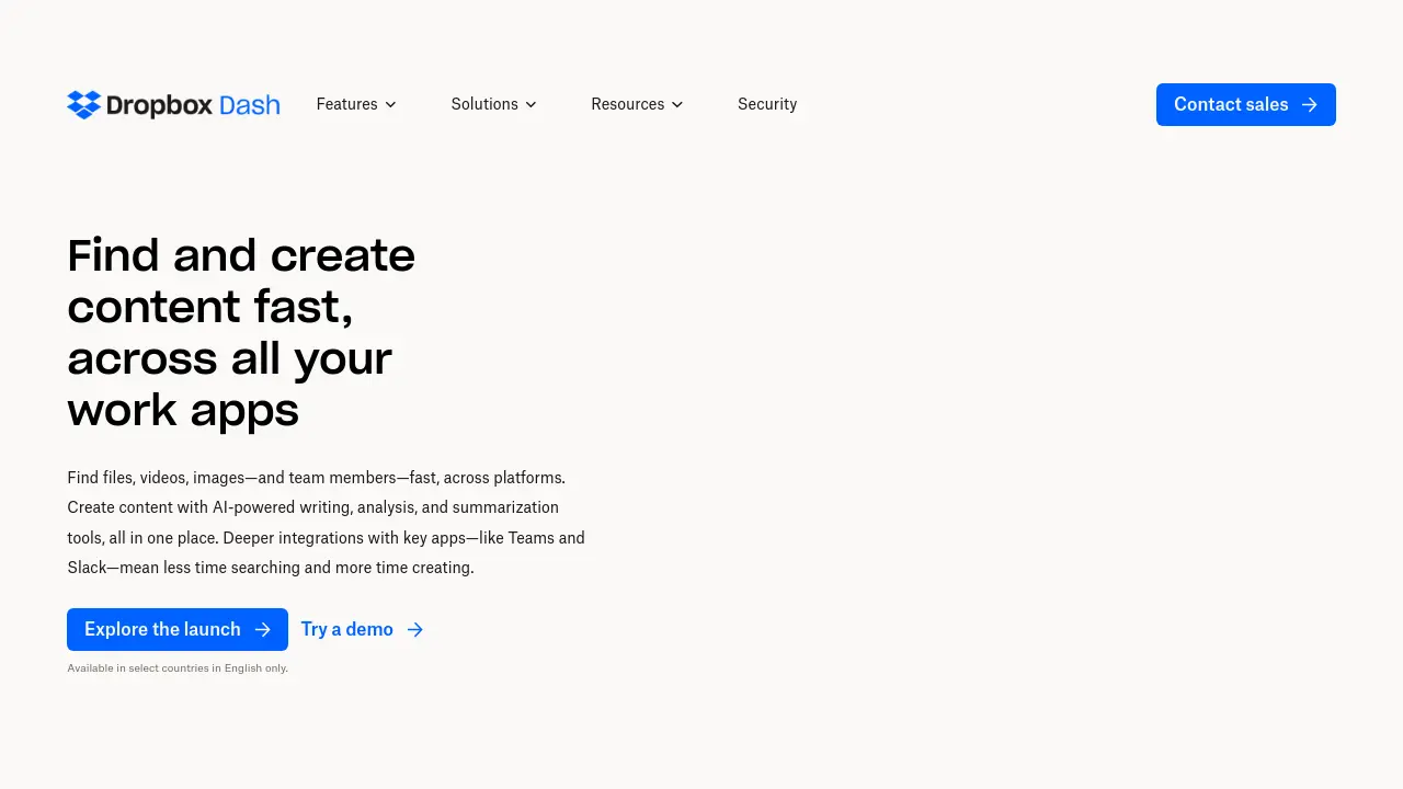 Dropbox Dash - Find and create content fast, across all your work apps.