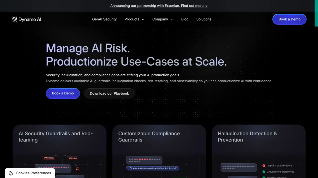 Dynamo AI - Manage AI Risk. Productionize Use-Cases at Scale.