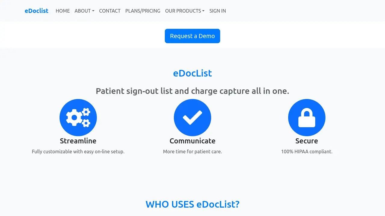 eDoclist - Patient sign-out list and charge capture all in one.