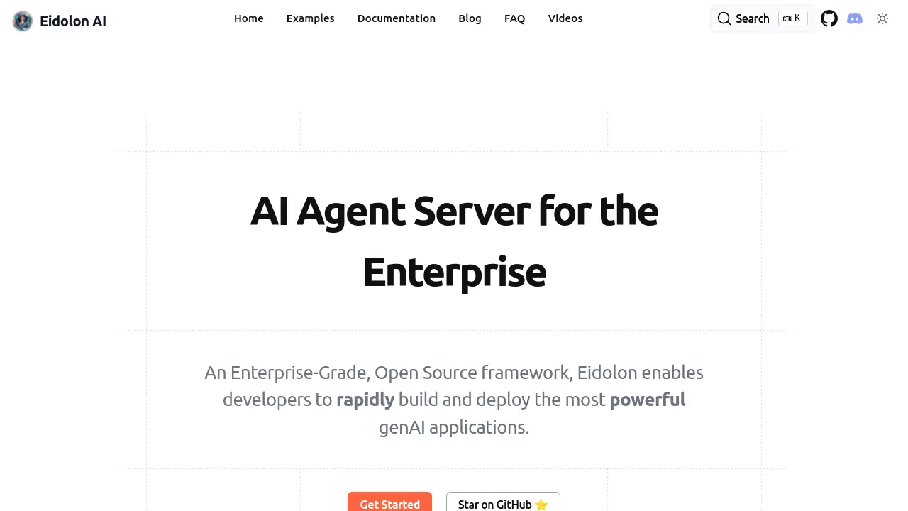 Eidolon AI - AI Agent Server for the Enterprise