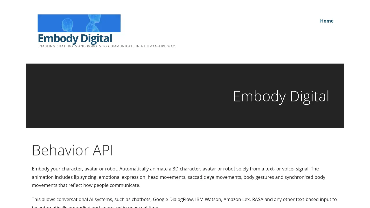 Embody Digital - Enabling chat, bots and robots to communicate in a ...