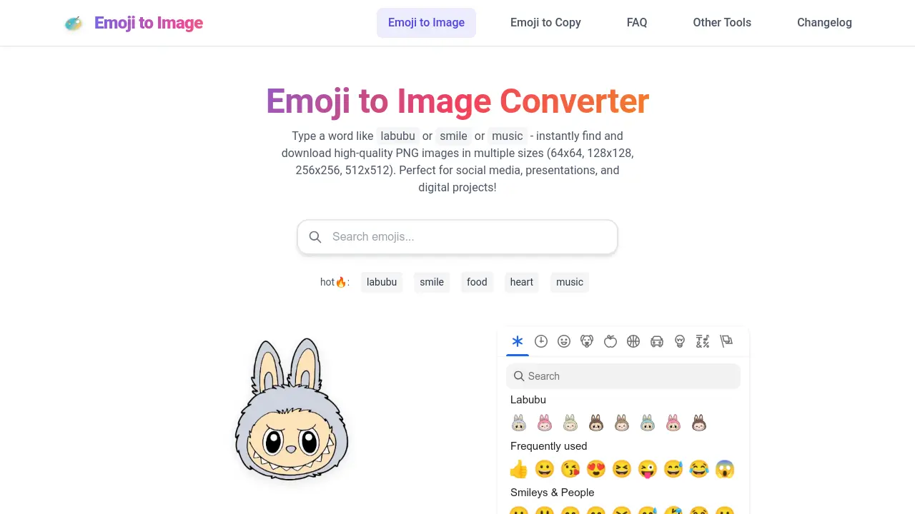 Emoji to Image - Convert emojis to high-quality PNG images instantly