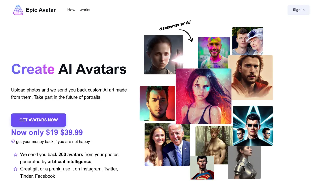 Epic Avatar - Create Custom AI Avatars from Your Photos