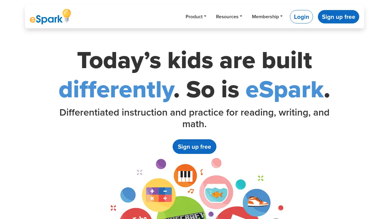 eSpark - Differentiated instruction and practice for reading, writing ...