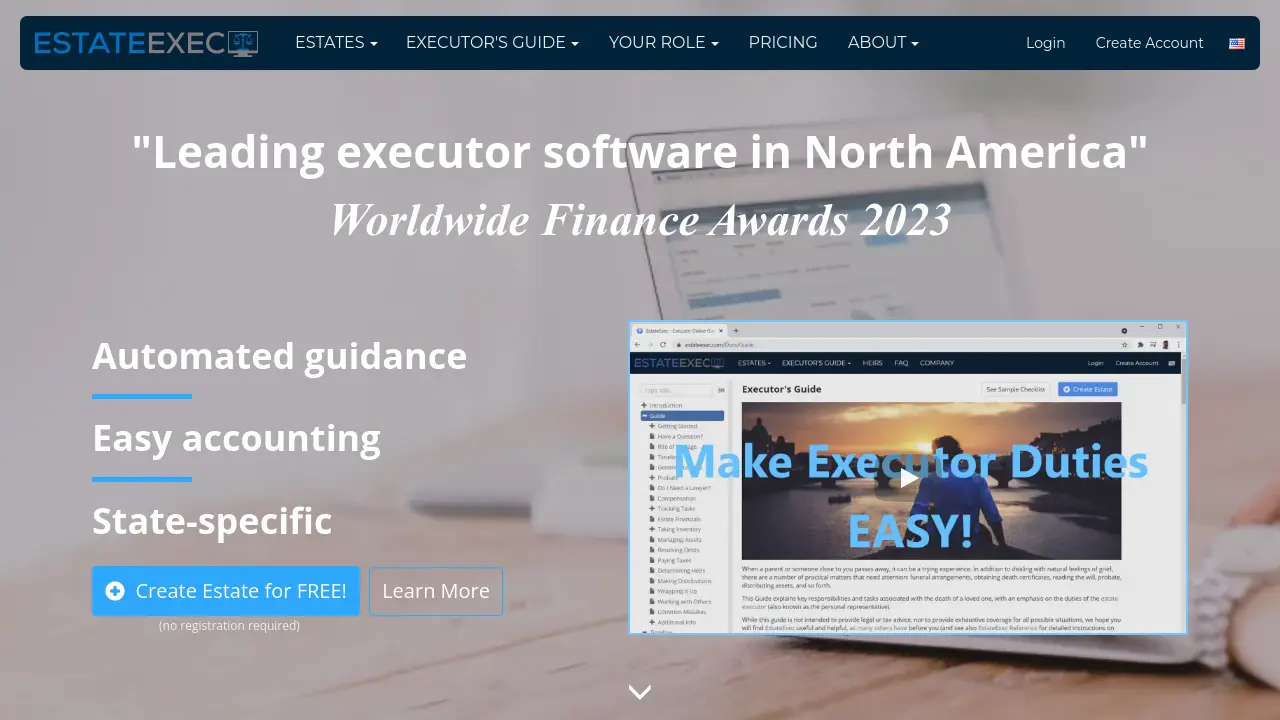 EstateExec - Automated Estate Executor Software for Easy Estate Management