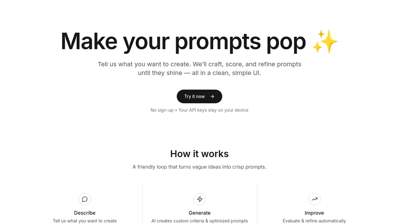 EvalPrompts - Make your prompts pop with AI-powered crafting, scoring ...