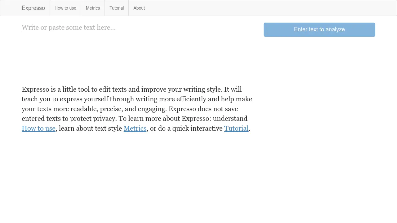 Expresso - Edit texts and improve your writing style