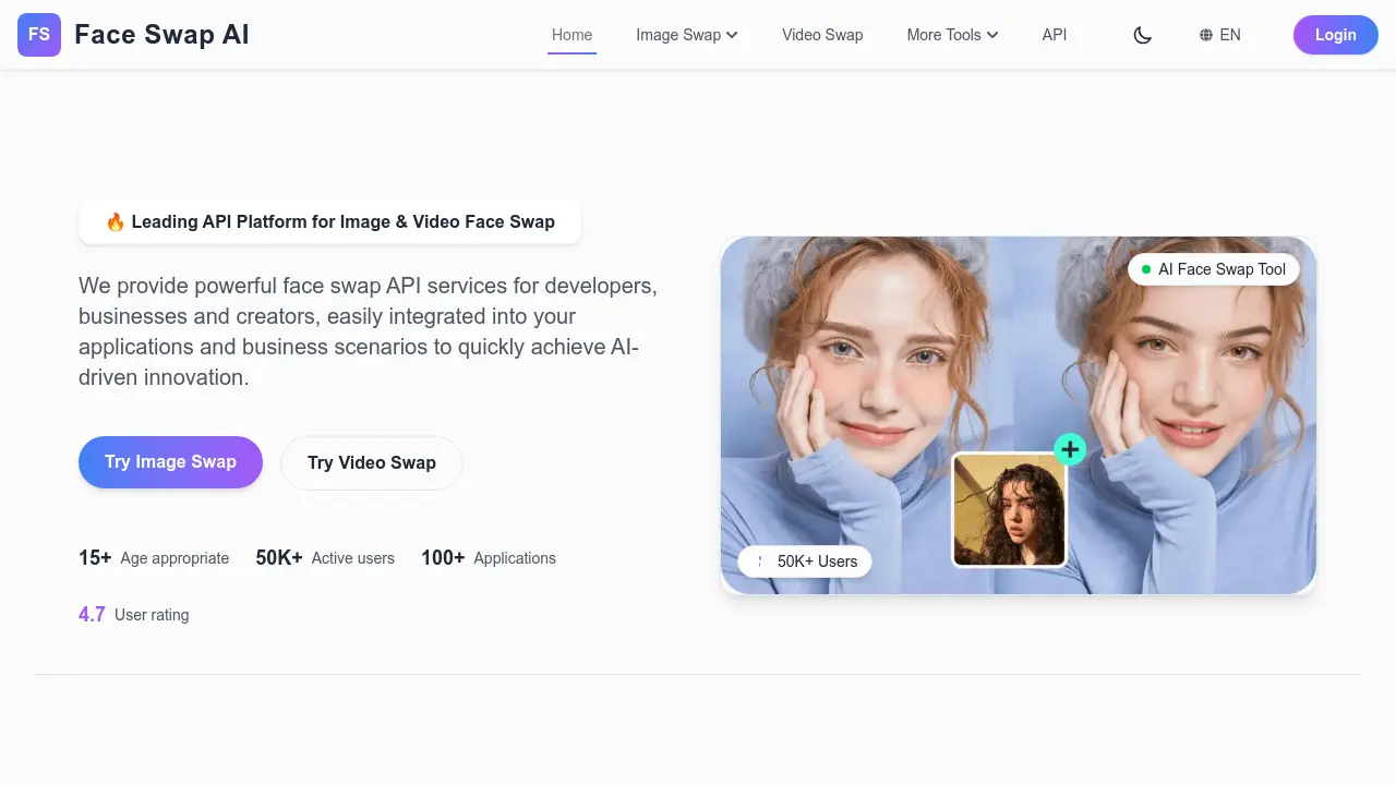 Face Swap AI - Leading API Platform for Image & Video Face Swap