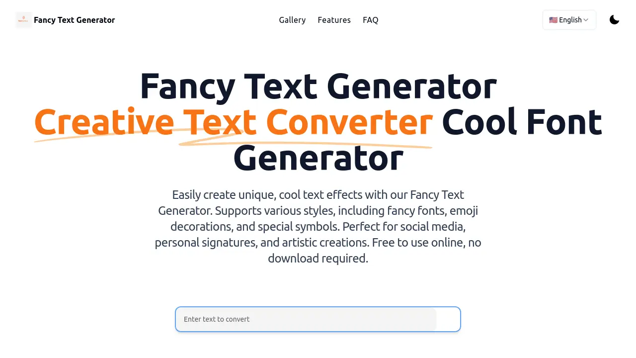 Fancy Text Generator - Creative Text Converter Cool Font Generator
