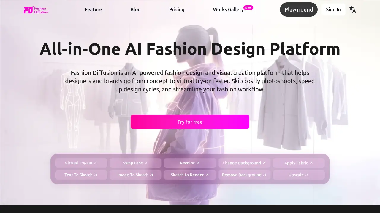 Fashion Diffusion - All-in-One AI Fashion Design Platform for Designers ...