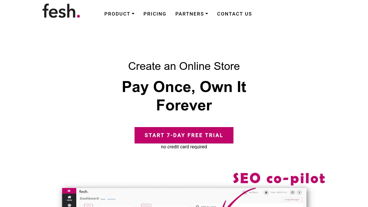 fesh. - AI-Powered eCommerce Platform with Built-In Marketing and SEO