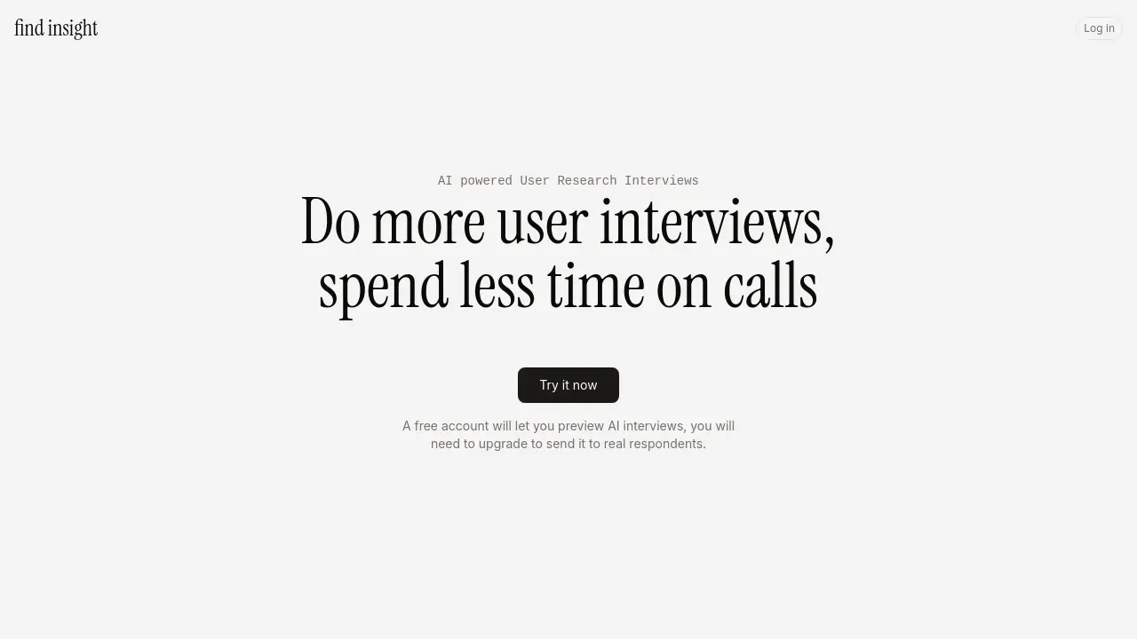 Find Insight - AI-Powered User Research Interviews and Insights