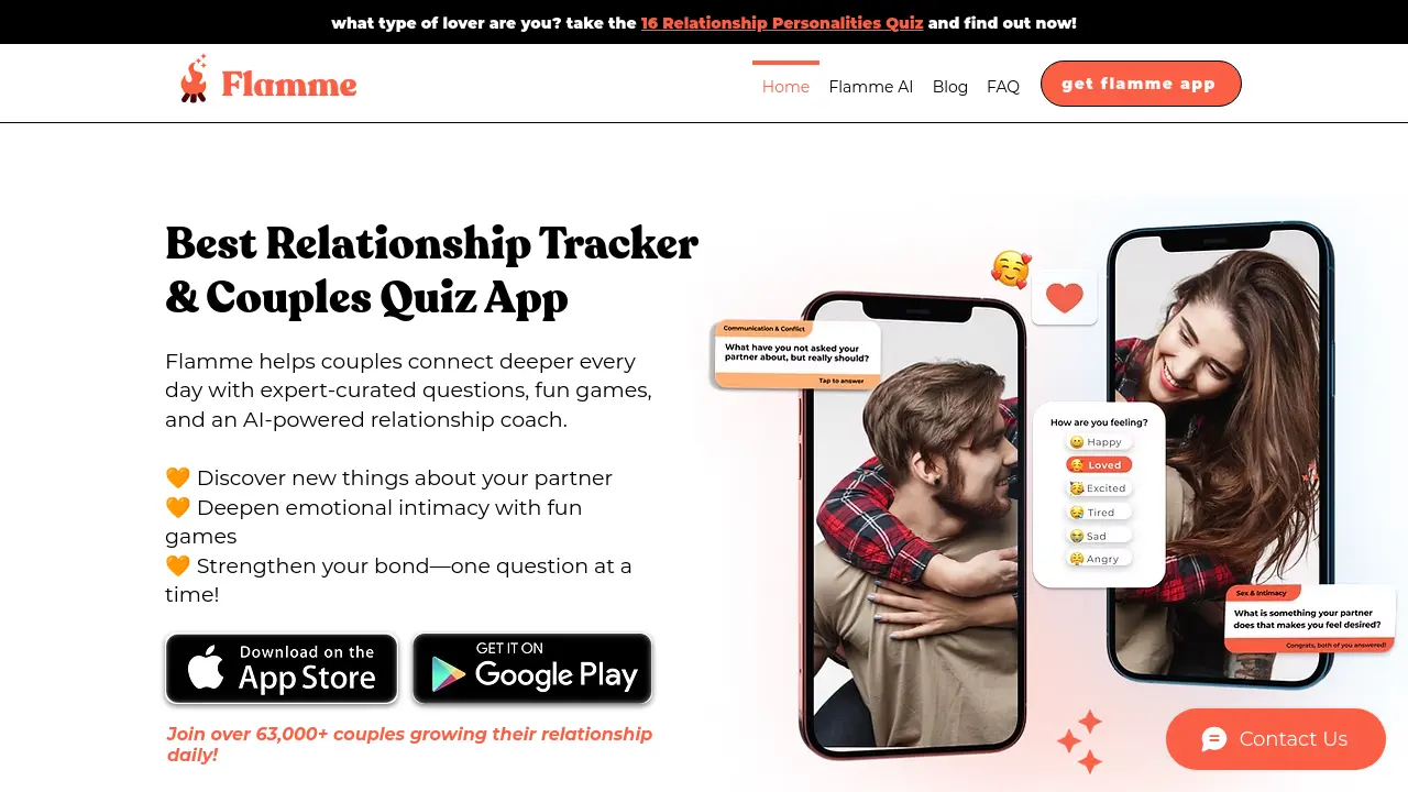 Flamme - AI-powered relationship tracker and couples app for deeper ...