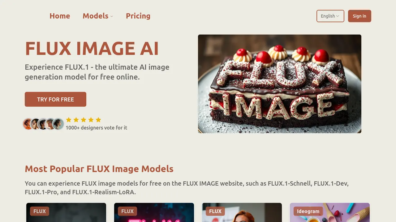 FLUX IMAGE - Experience the Ultimate AI Image Generation with FLUX.1 Models
