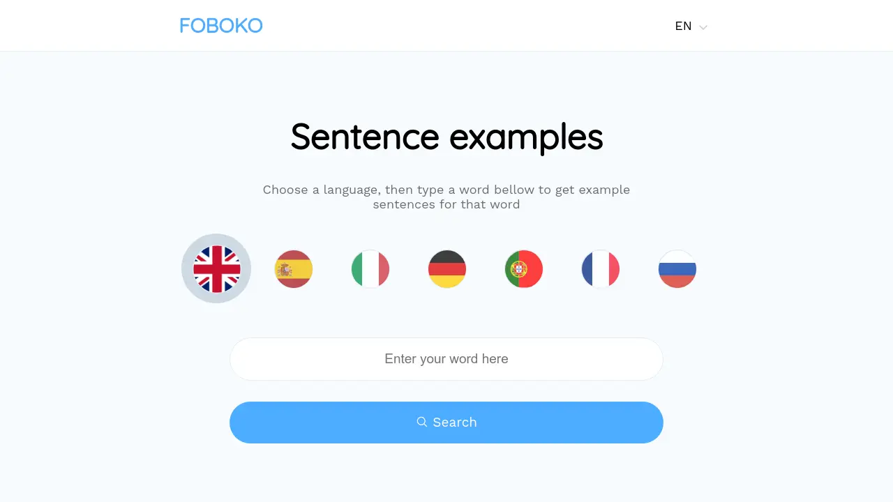 Foboko Sentence Dictionary - Get Example Sentences, Synonyms, and ...