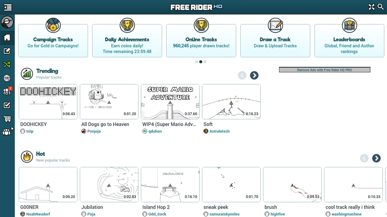 Free Rider HD - Draw and race custom bike tracks in a physics-based ...