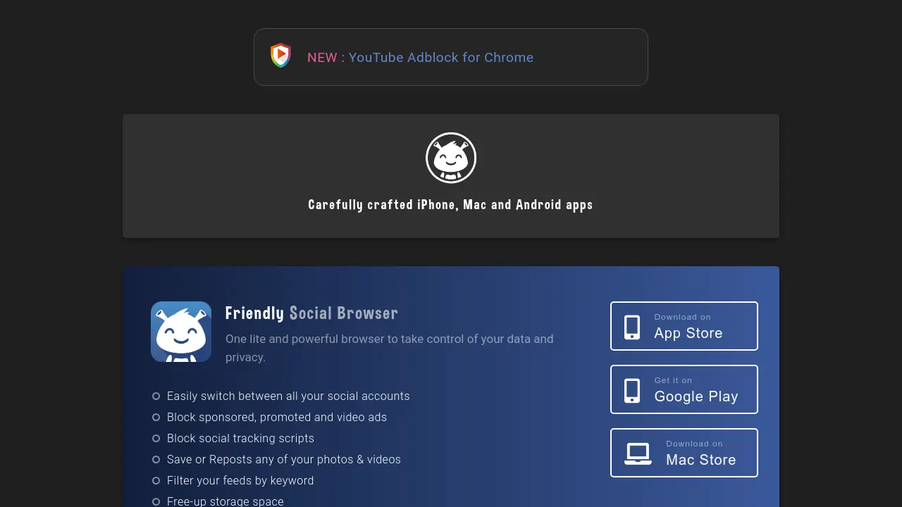 Friendly Browsers - Specialized browsers for social media, streaming ...