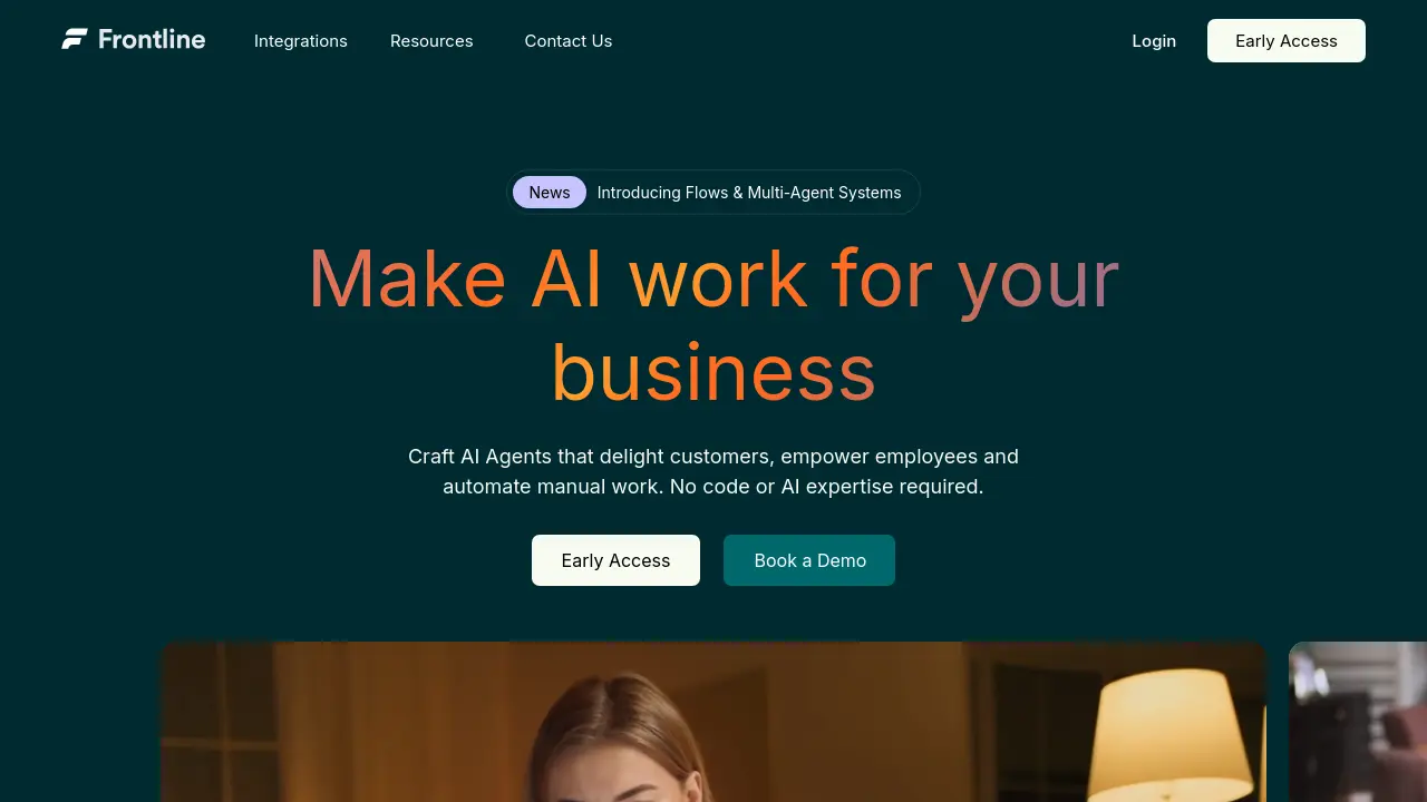 Frontline - Make AI work for your business - No code or AI expertise ...