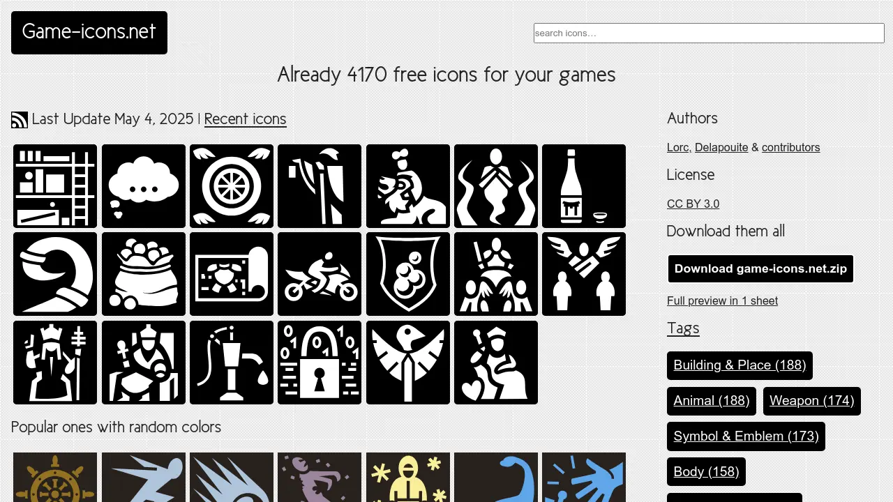 Game-icons.net - An ever-growing collection of free game icons for your ...