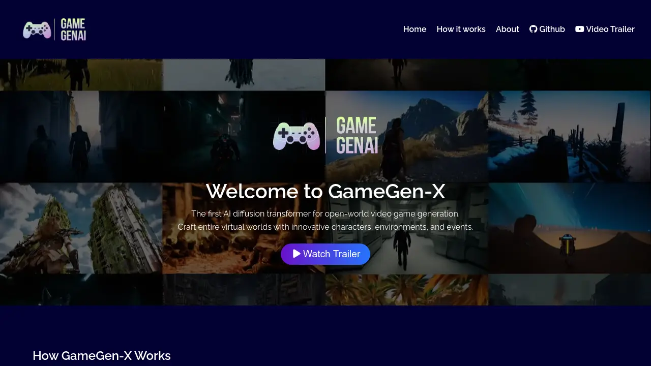 GameGen-X - The first AI diffusion transformer for open-world video ...