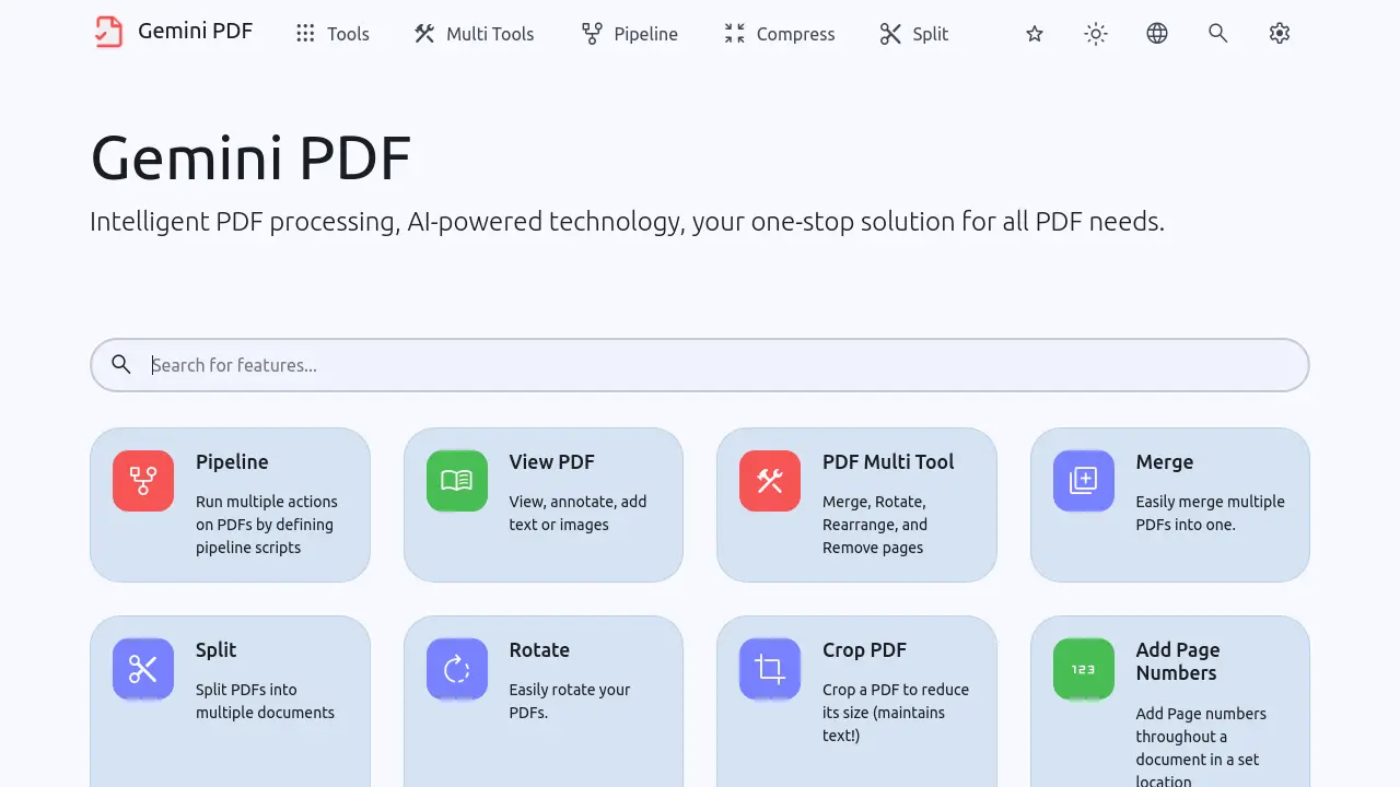 Gemini PDF - Intelligent PDF processing, AI-powered technology, your ...